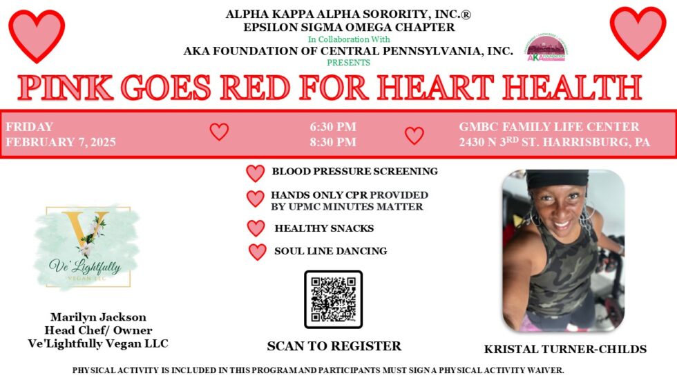 Pink Goes Red For Heart Health 2025 | AKA Foundation of Central PA